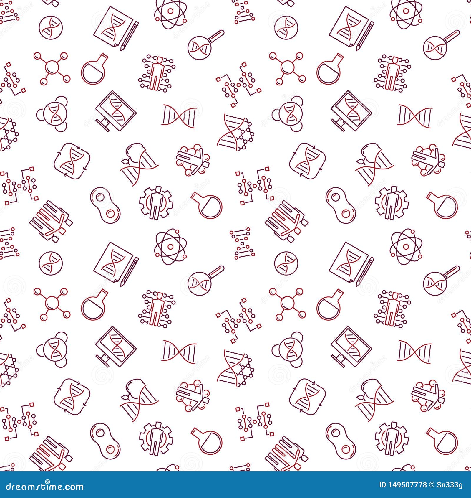 Human Cloning Vector Outline Seamless Pattern Stock Vector ... Human Cloning Vector Outline Seamless Pattern Stock Vector ...