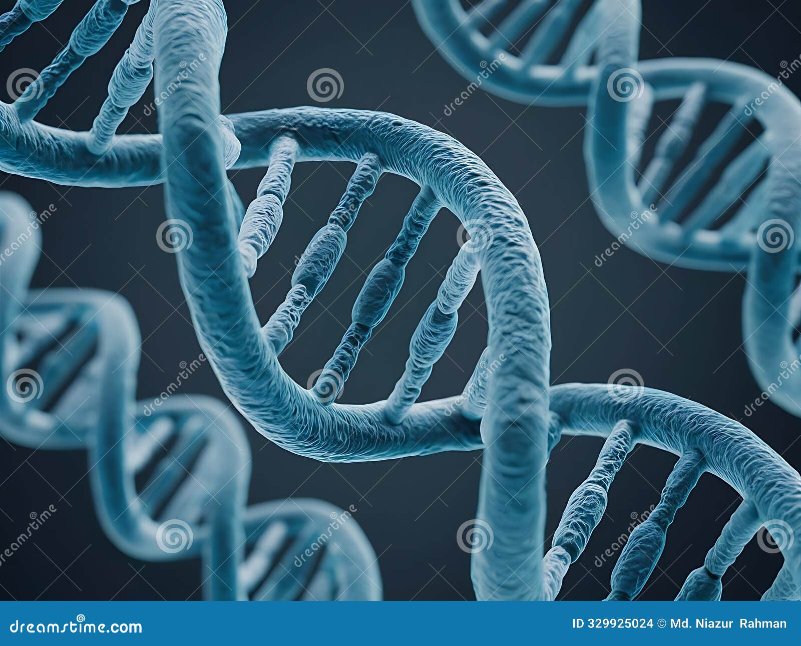 Human Close-up of DNA Double Helix Structure Stock Illustration ...