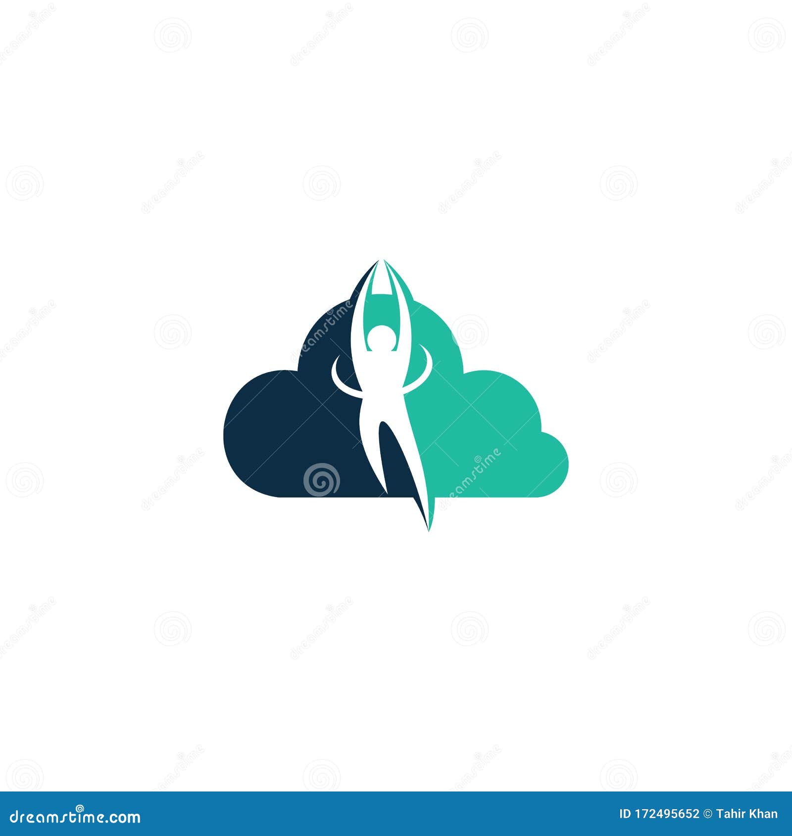 Human Cloud Vector Logo Design. Stock Vector - Illustration of body ...