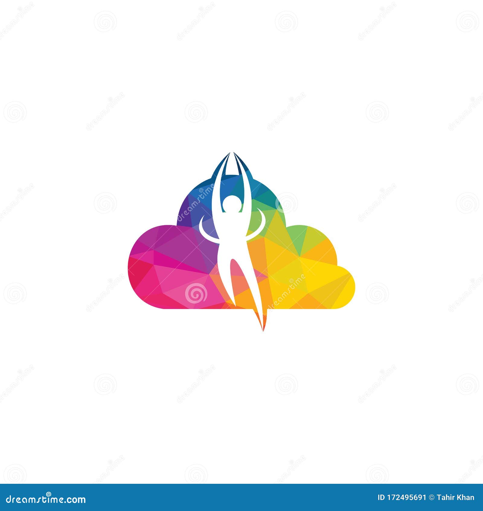Human Cloud Vector Logo Design. Stock Vector - Illustration of leaf ...