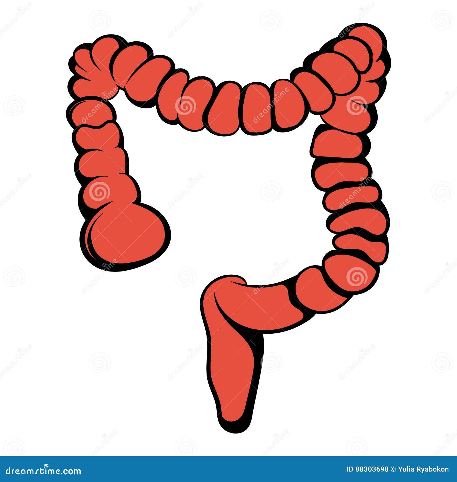 Human Colon Icon, Icon Cartoon Stock Vector - Illustration of cartoon ...