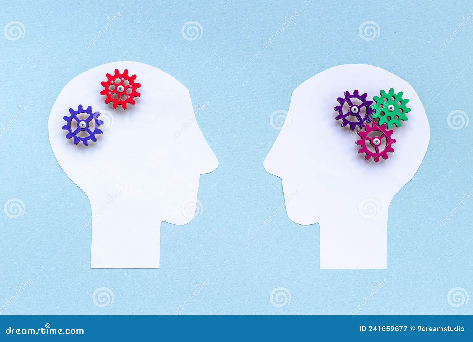 Human Communication Concept with Two Paper Human Heads Stock Image ...