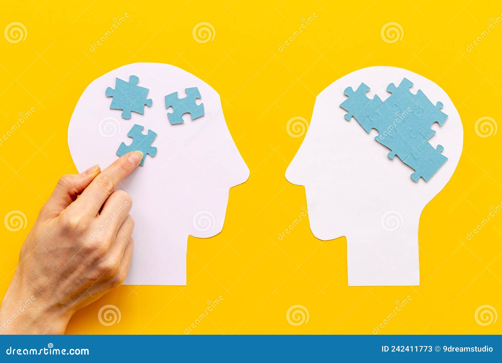 Human Communication Concept with Two Paper Human Heads Stock Image ...