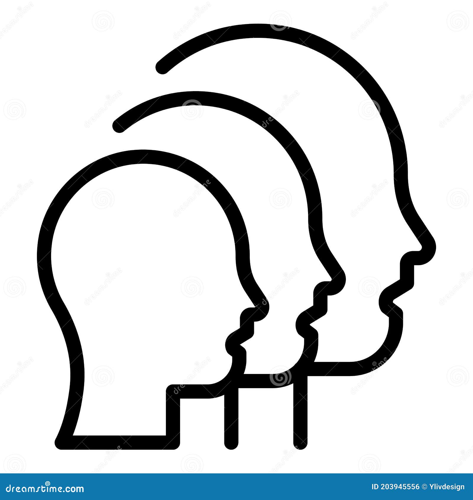 Human Communication Icon, Outline Style Stock Vector - Illustration of ...