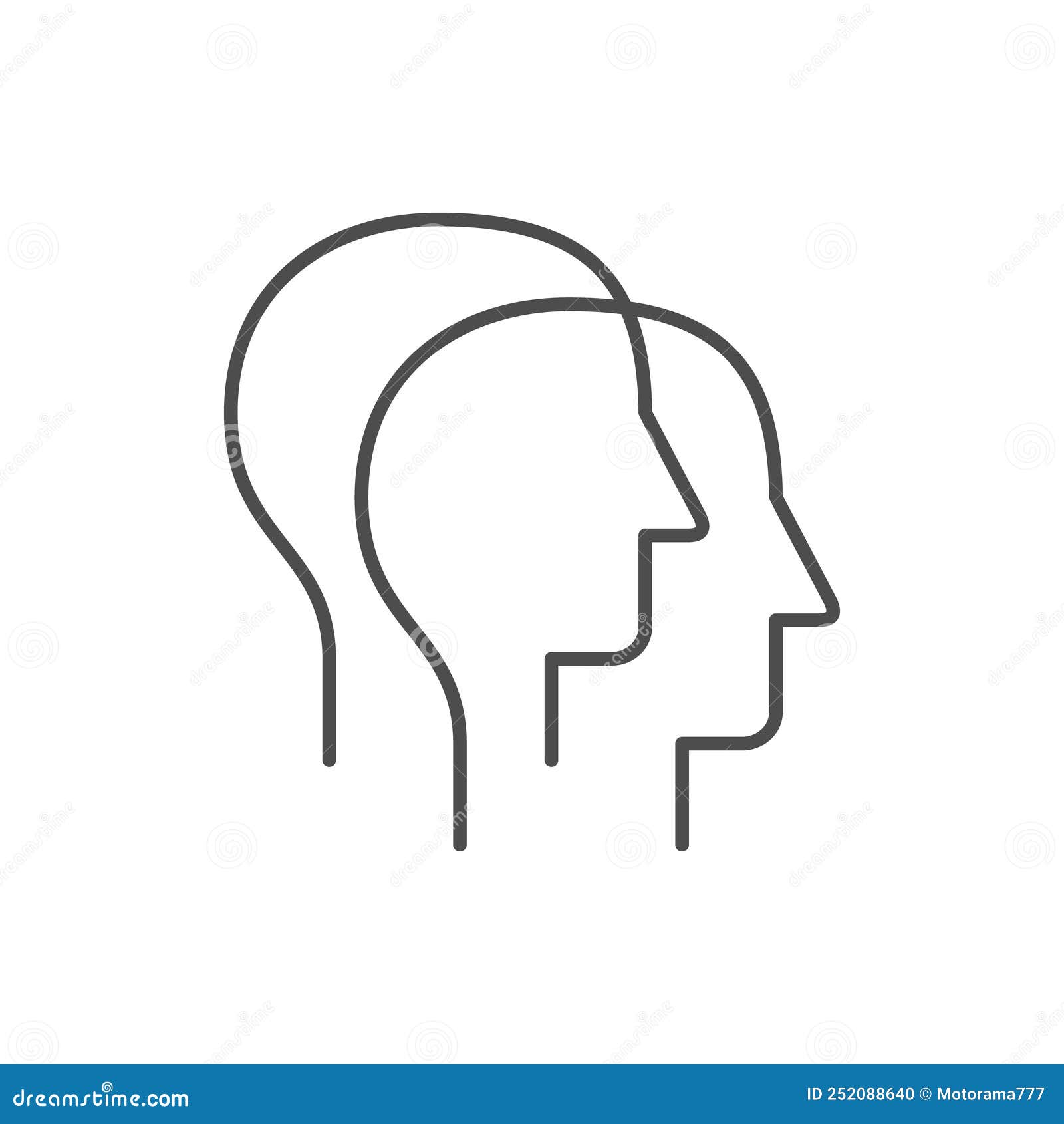 Human Communication Line Outline Icon Stock Vector - Illustration of ...