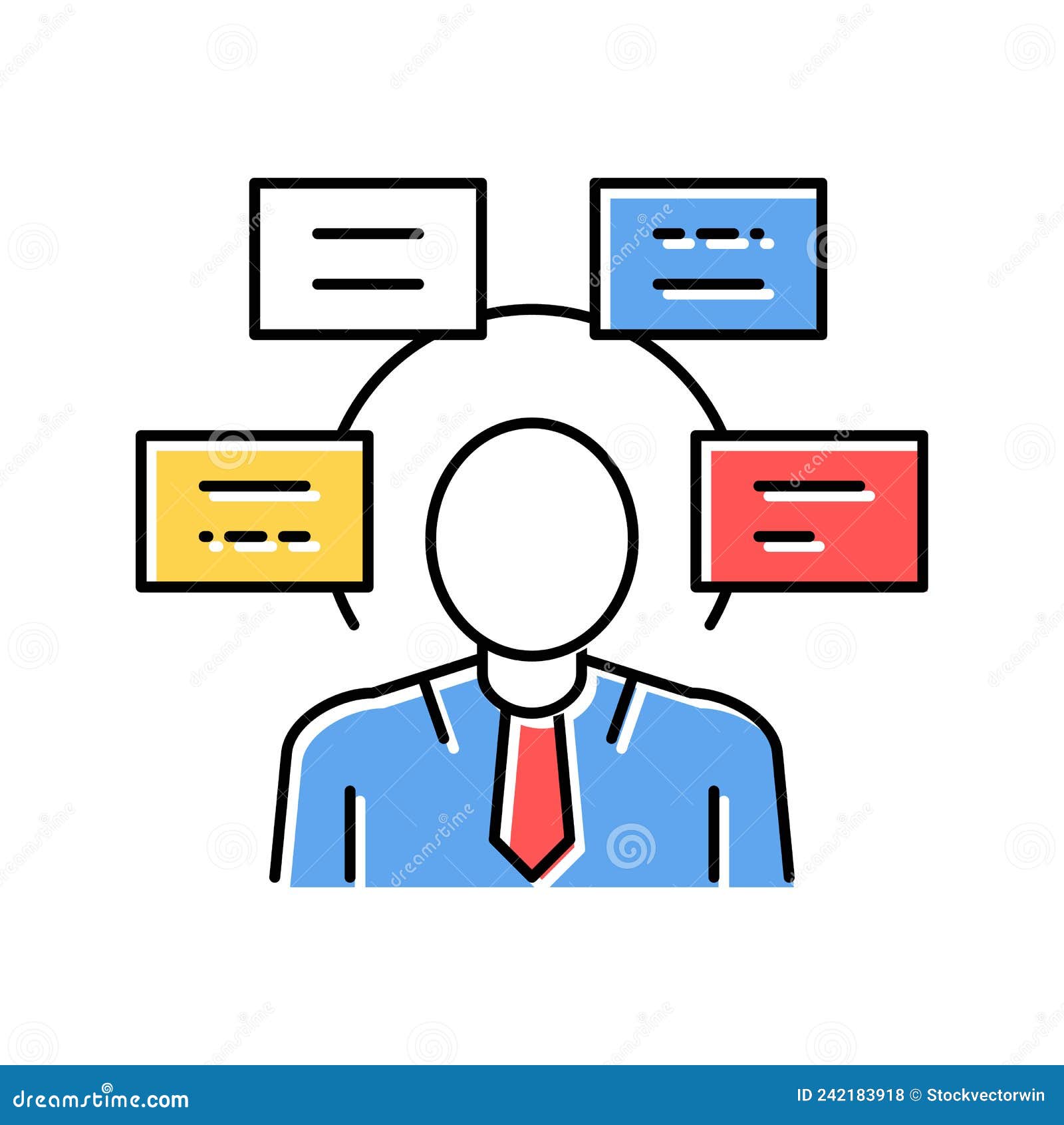 Human Comprehends Tasks Color Icon Vector Illustration Stock Vector ... Human Comprehends Tasks Color Icon Vector Illustration Stock Vector ...