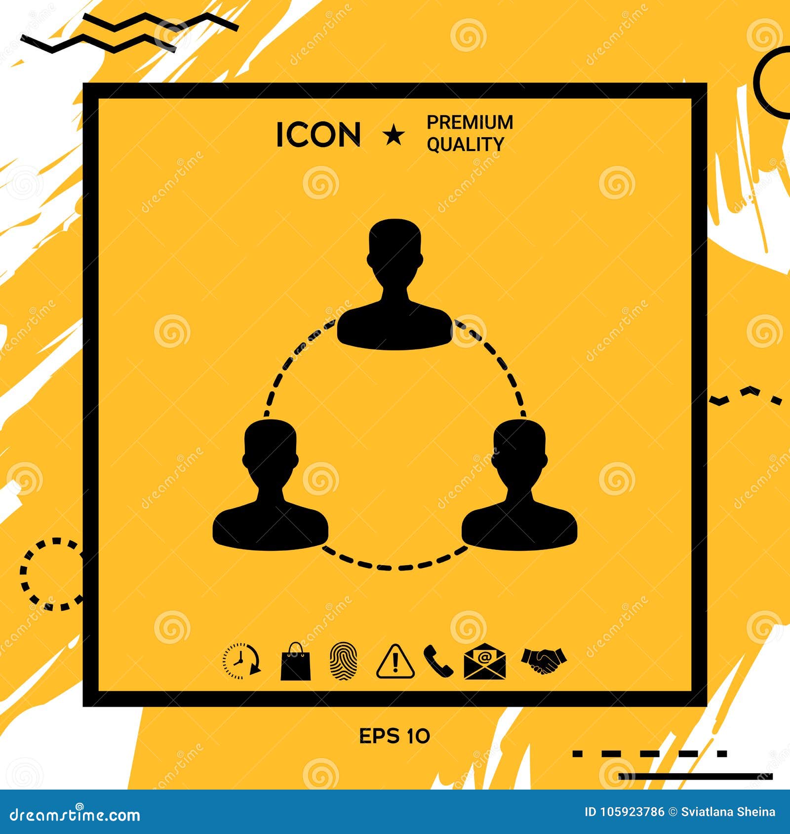 Human Connection Symbol, Icon Stock Vector - Illustration of management ...