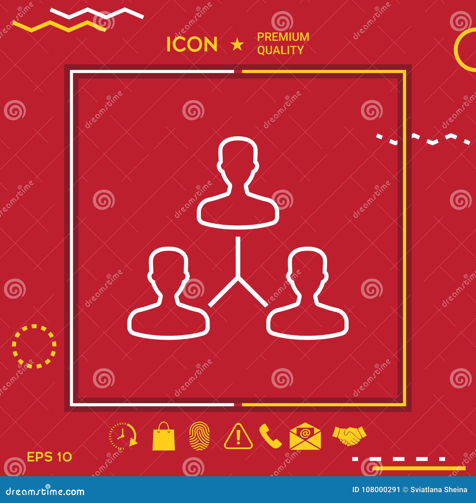 Human Connection Symbol. Line Icon Stock Vector - Illustration of ...