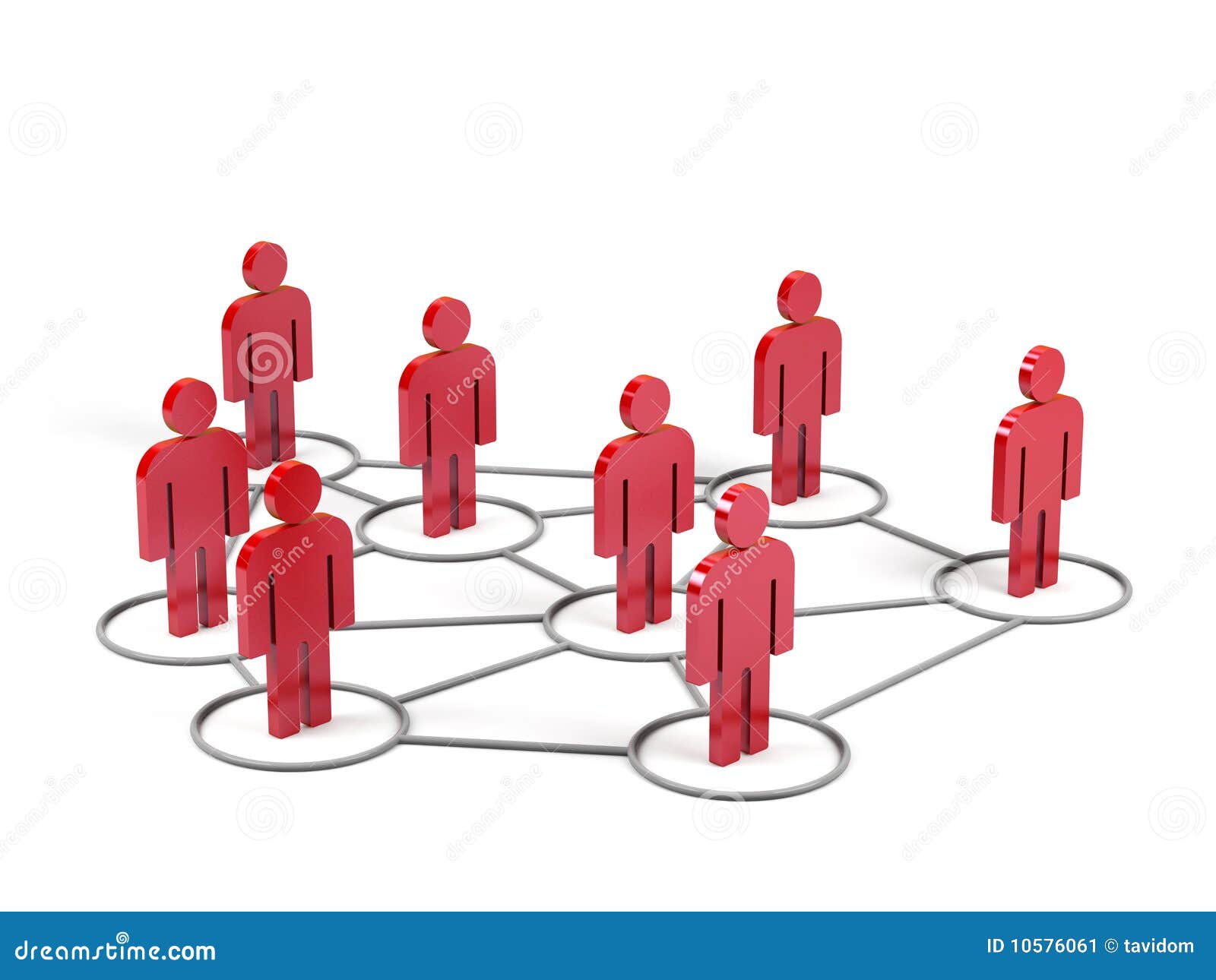 Human Connections. 3d Image. Stock Illustration - Illustration of ...