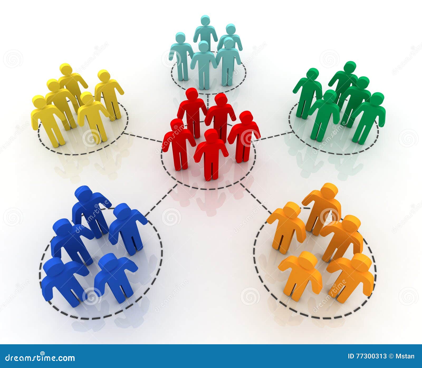 Human Connections Concept 3d Illustration Stock Illustration ...