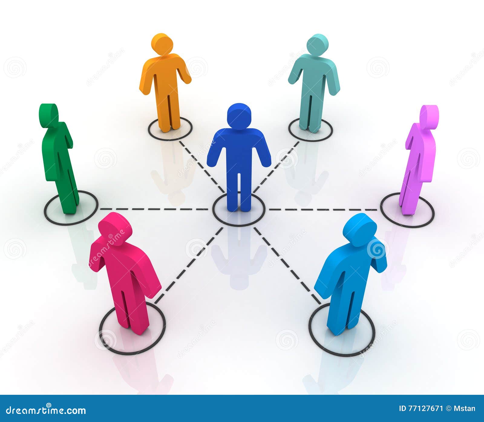 Human Connections 3d Illustration Stock Illustration - Illustration of ...