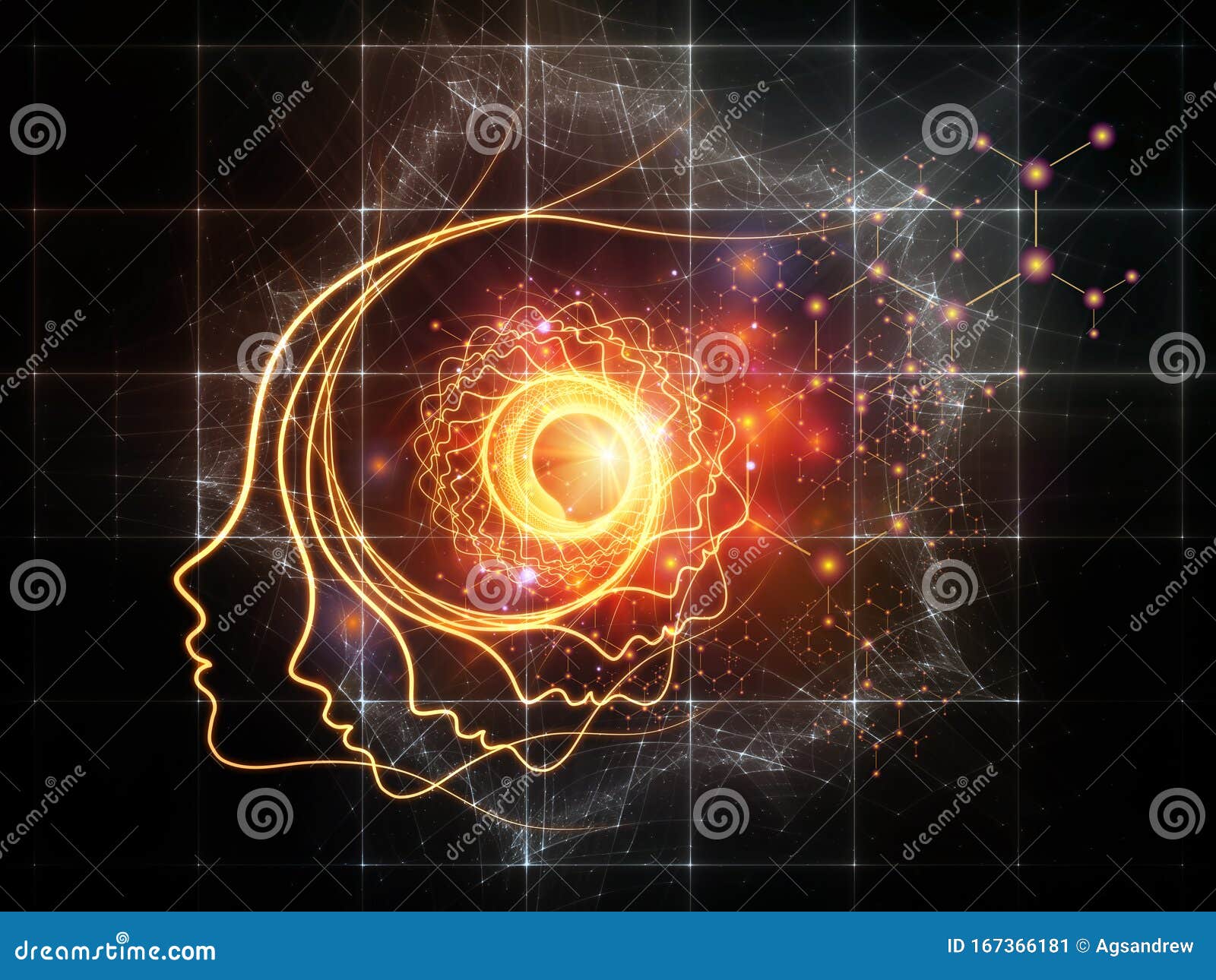 Human Consciousness Expanded Stock Illustration - Illustration of brain ...