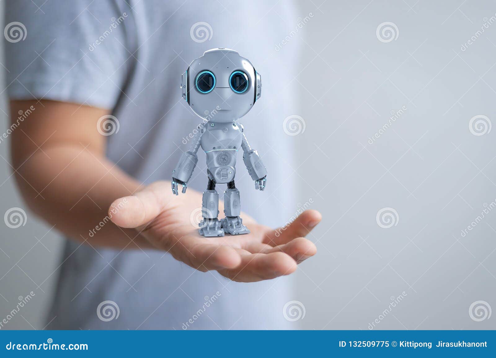 Human control robot stock image. Image of little, artificial - 132509775