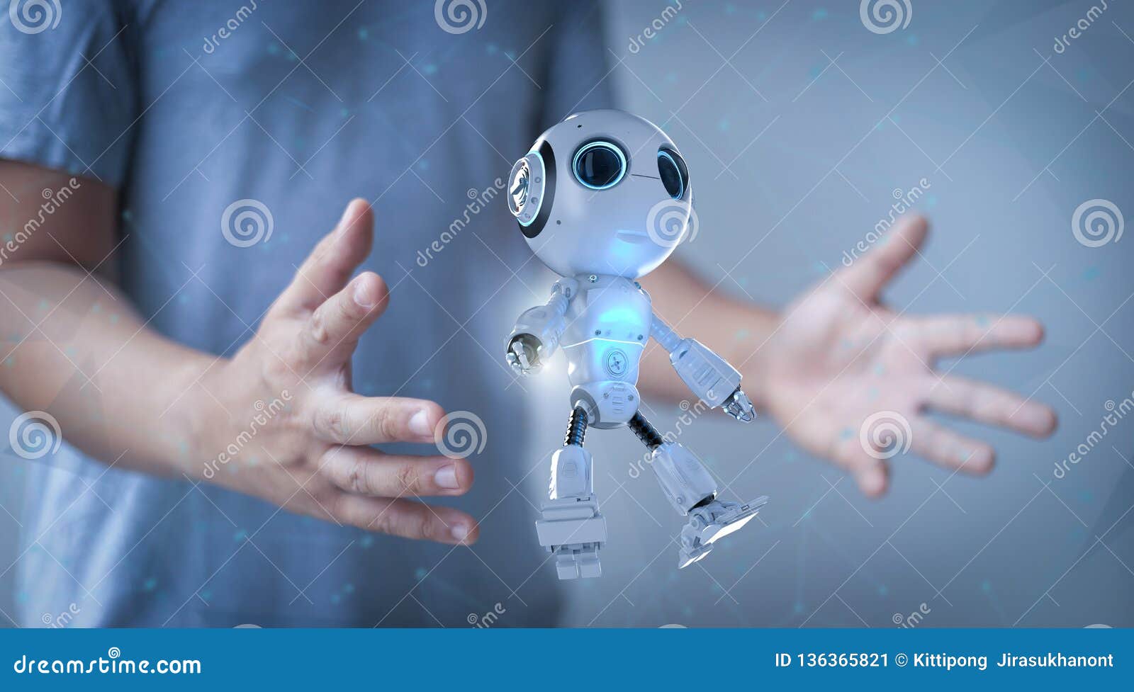 Human Control Robotic Arm Industry Parts Manufacturing Plants Royalty ...