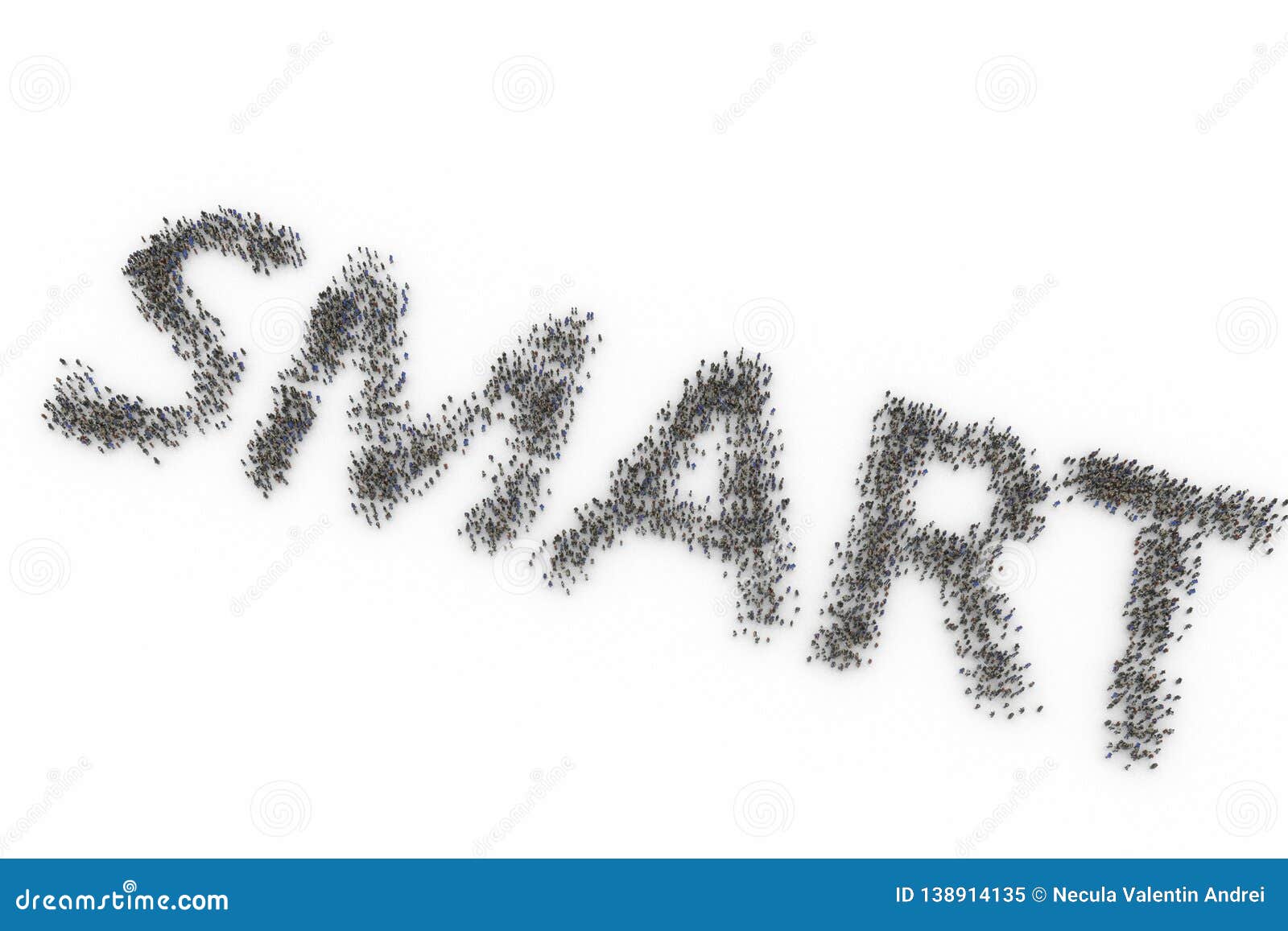 Human Crowd Forming SMART stock illustration. Illustration of debate ...