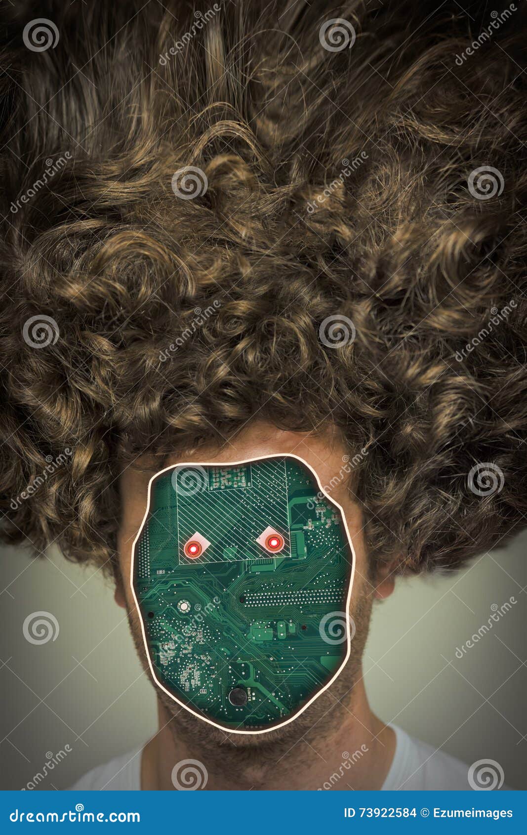 Human Cyborg Robot stock photo. Image of head, faceless - 73922584