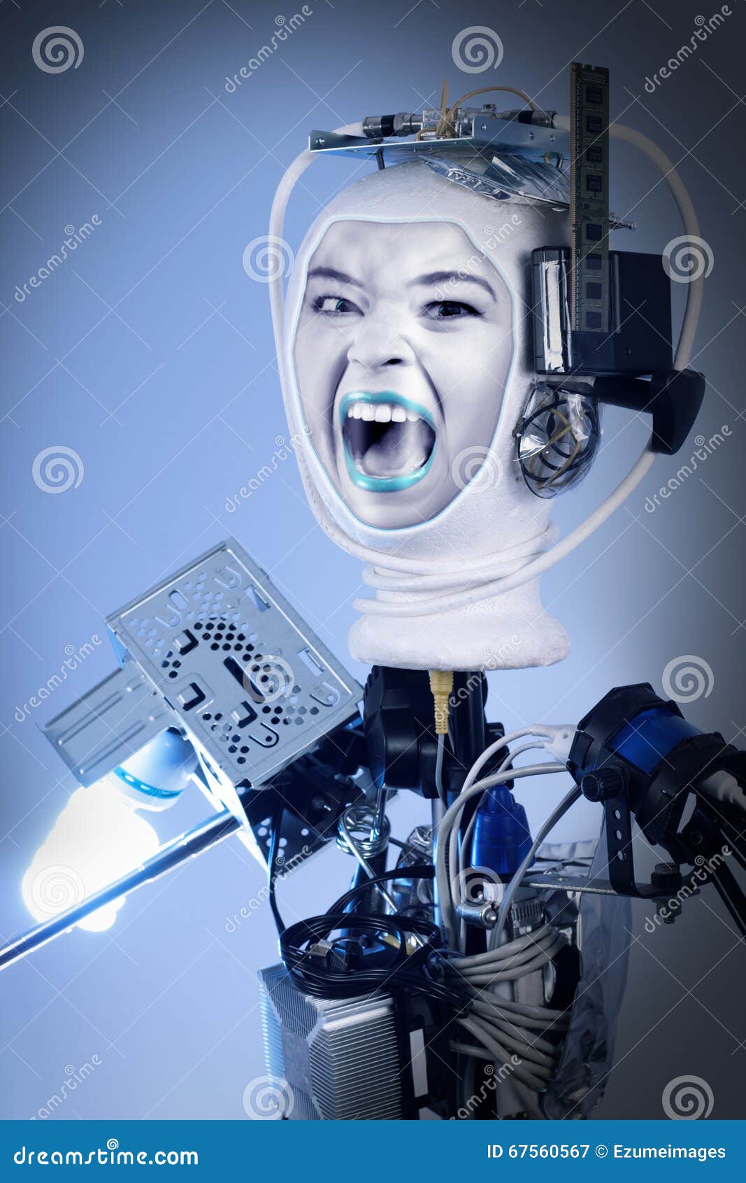 Human Cyborg Robot Royalty-Free Stock Image | CartoonDealer.com #69060610