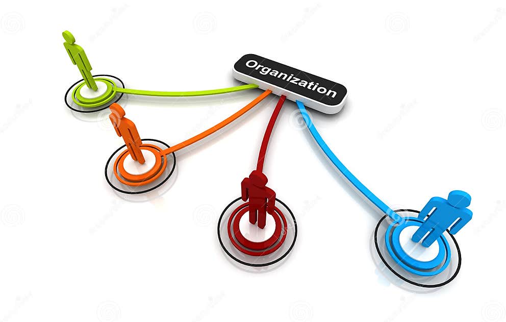 Human 3D Model Connection Link Organization Chart Stock Illustration ...