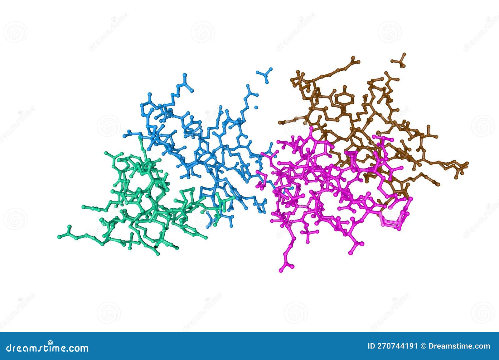 Human Defensin-5. Molecular Model Isolated on White Background. 3d ...