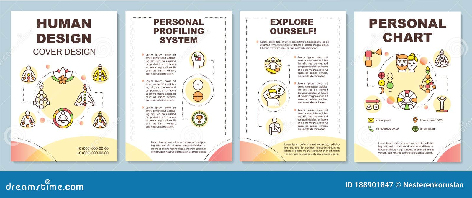 Human Design Brochure Template Stock Vector - Illustration of ...