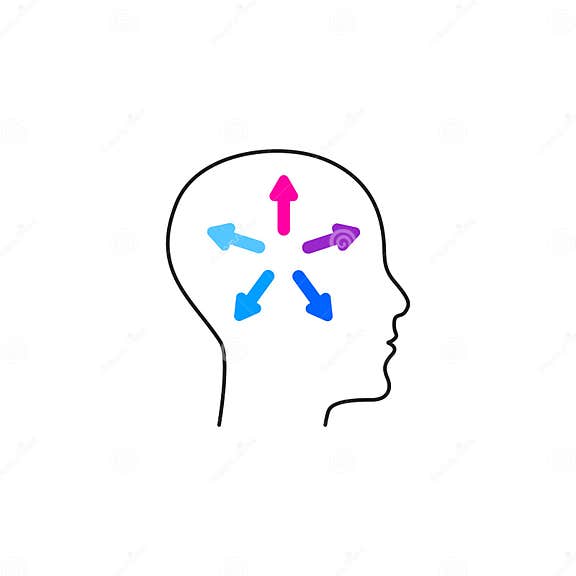 Human Development Icon. Transformation of Thinking Creative Sign Stock ...