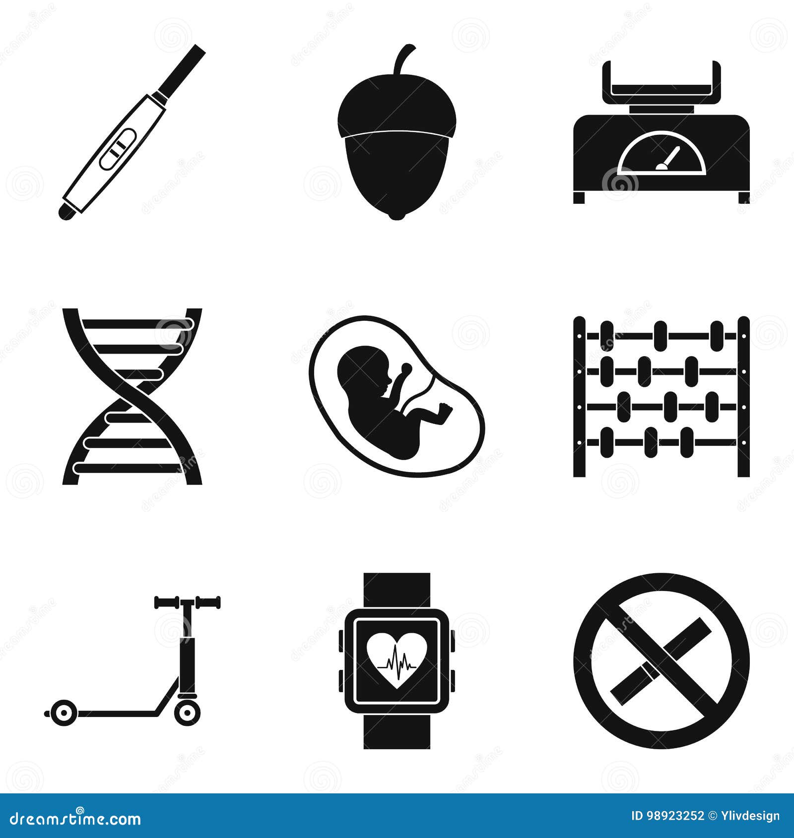 Human Development Icons Set, Simple Style Stock Vector - Illustration ...