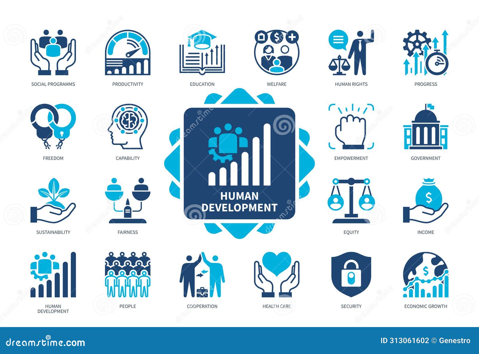 Human Development Solid Icon Set Stock Illustration - Illustration of ...