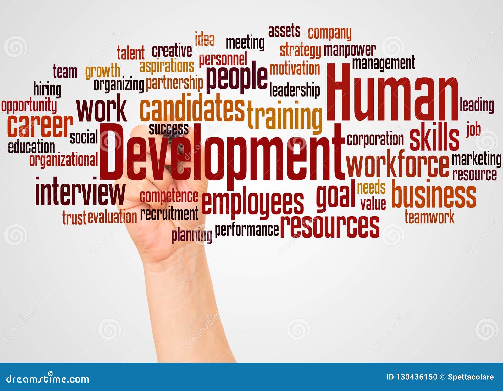 Human Development Word Cloud and Hand with Marker Concept Stock ...