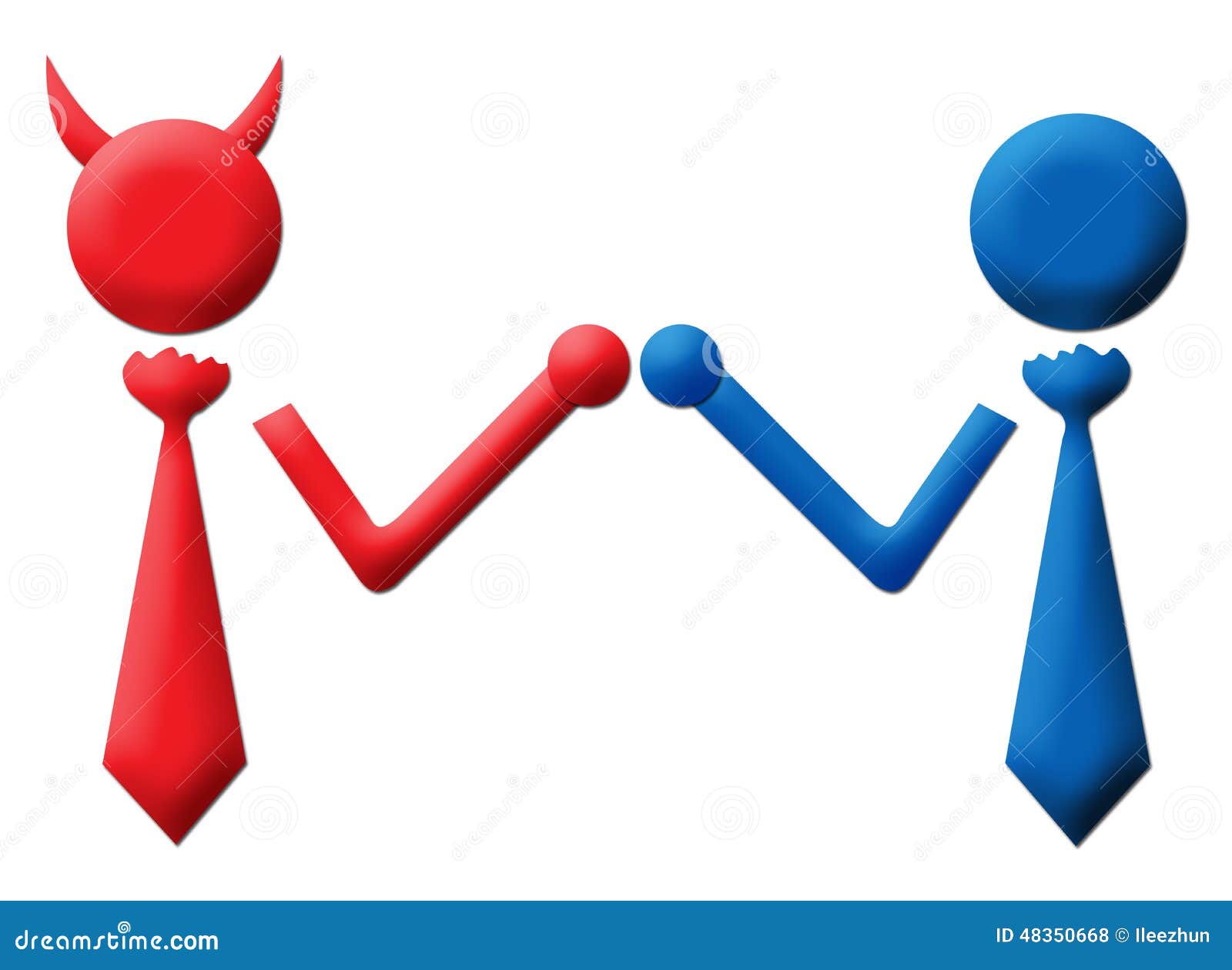 Human with Devil stock illustration. Illustration of company - 48350668