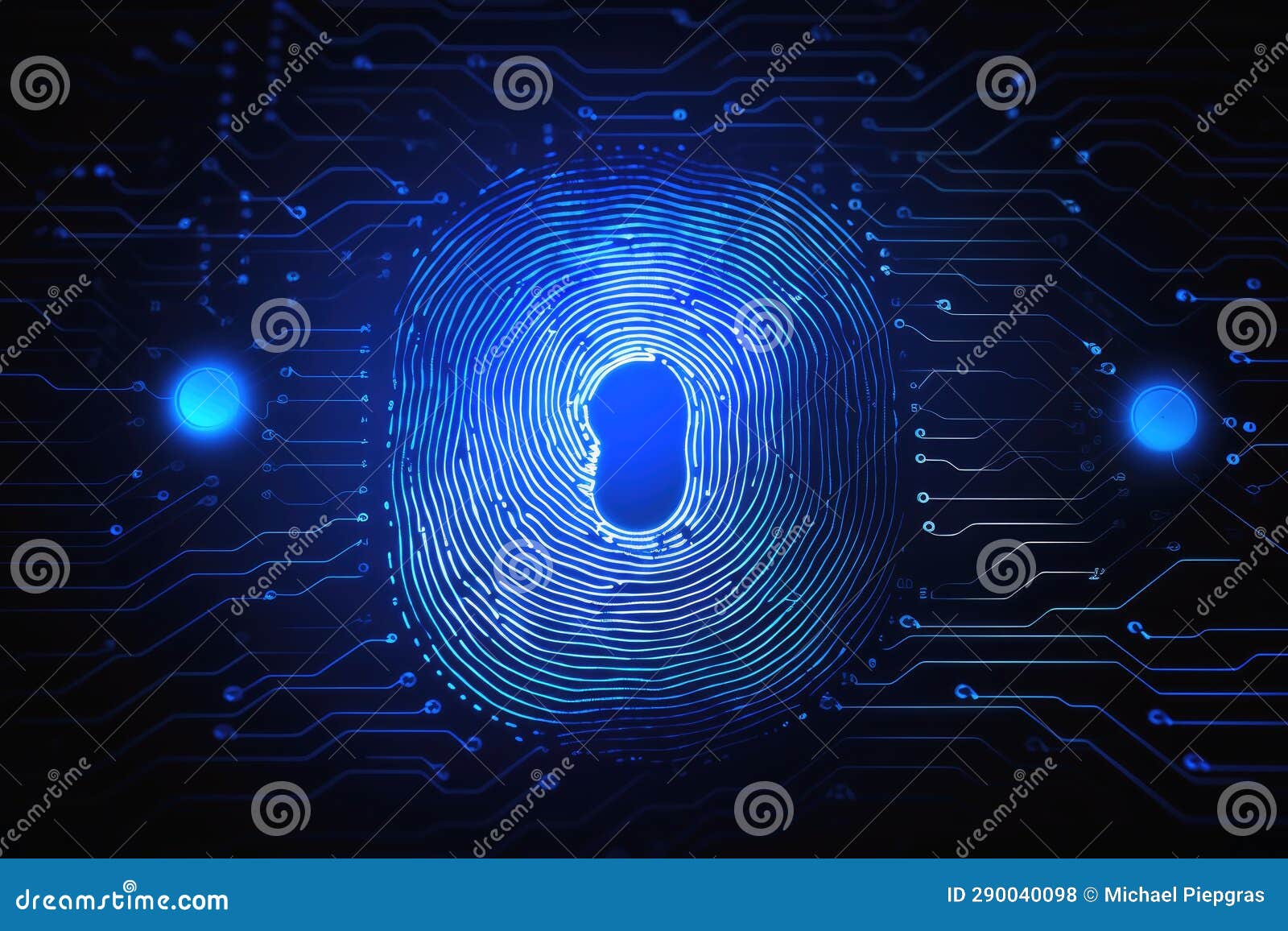 A Human Digital Fingerprint As a Login Stock Illustration ...