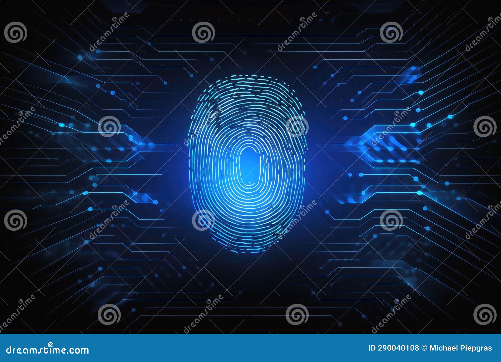 A Human Digital Fingerprint As a Login Stock Illustration ...