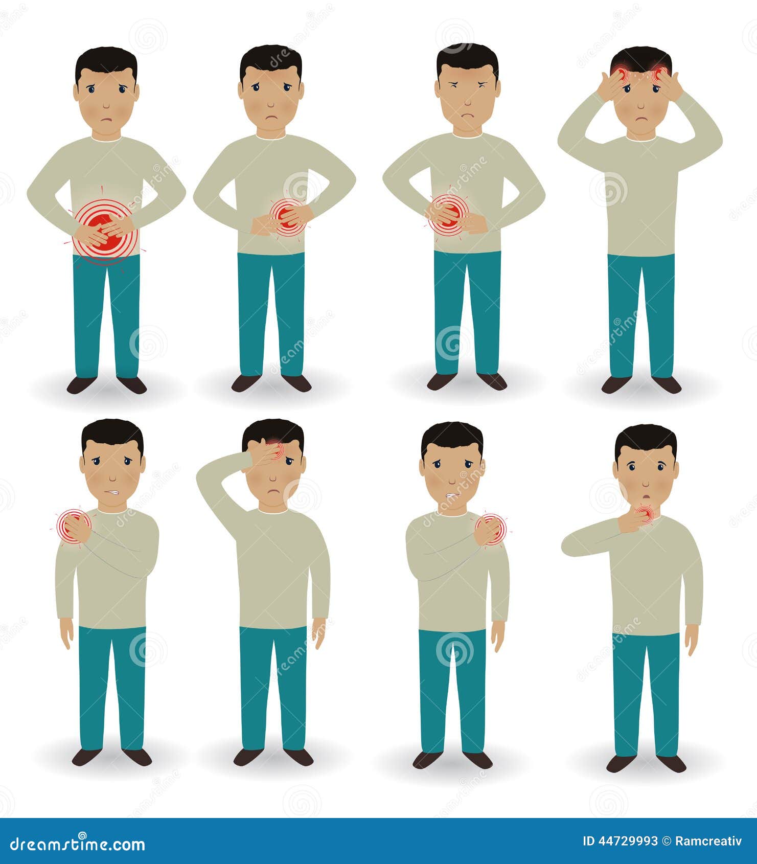 Human Diseases and Syndromes. Stock Vector - Illustration of influenza ...