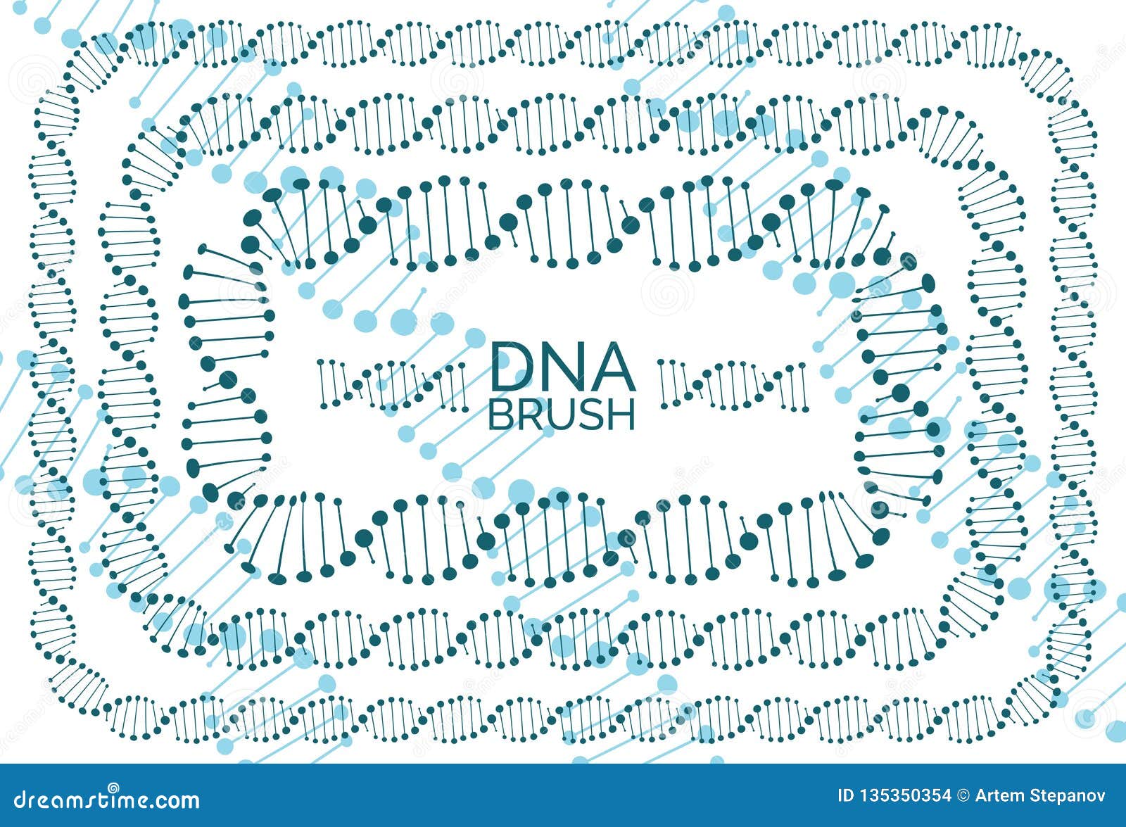 Human Dna Chain or Genome Helix Molecule Rectangular Frame Stock Vector ...