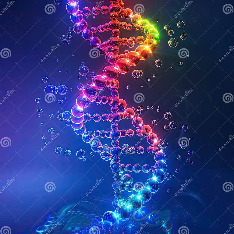 Human DNA, the Genetic Code. Medically Concept Illustration Stock ...