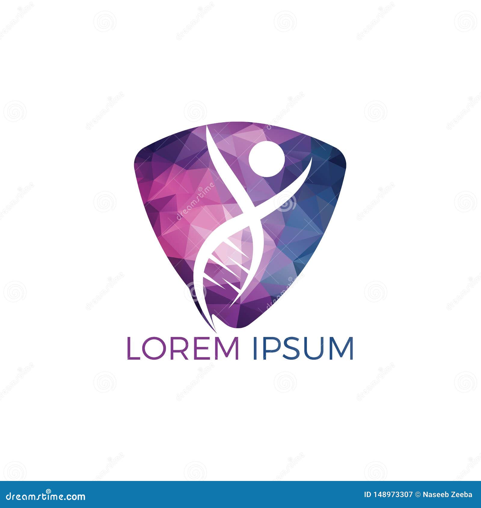 Human DNA and Genetic Logo Design. Stock Vector - Illustration of ...