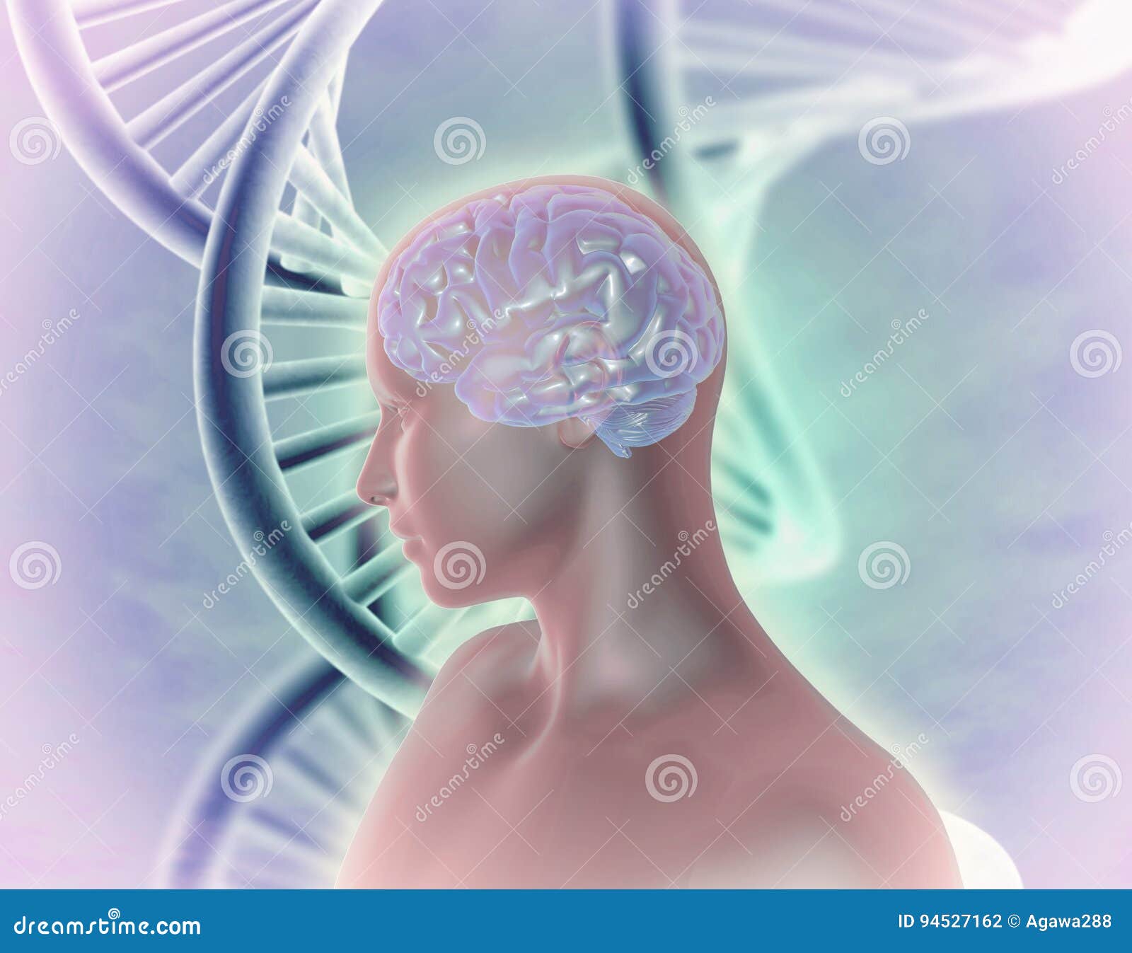 Human Dna Genetic Modifications Abstract Illustration. Stock ...
