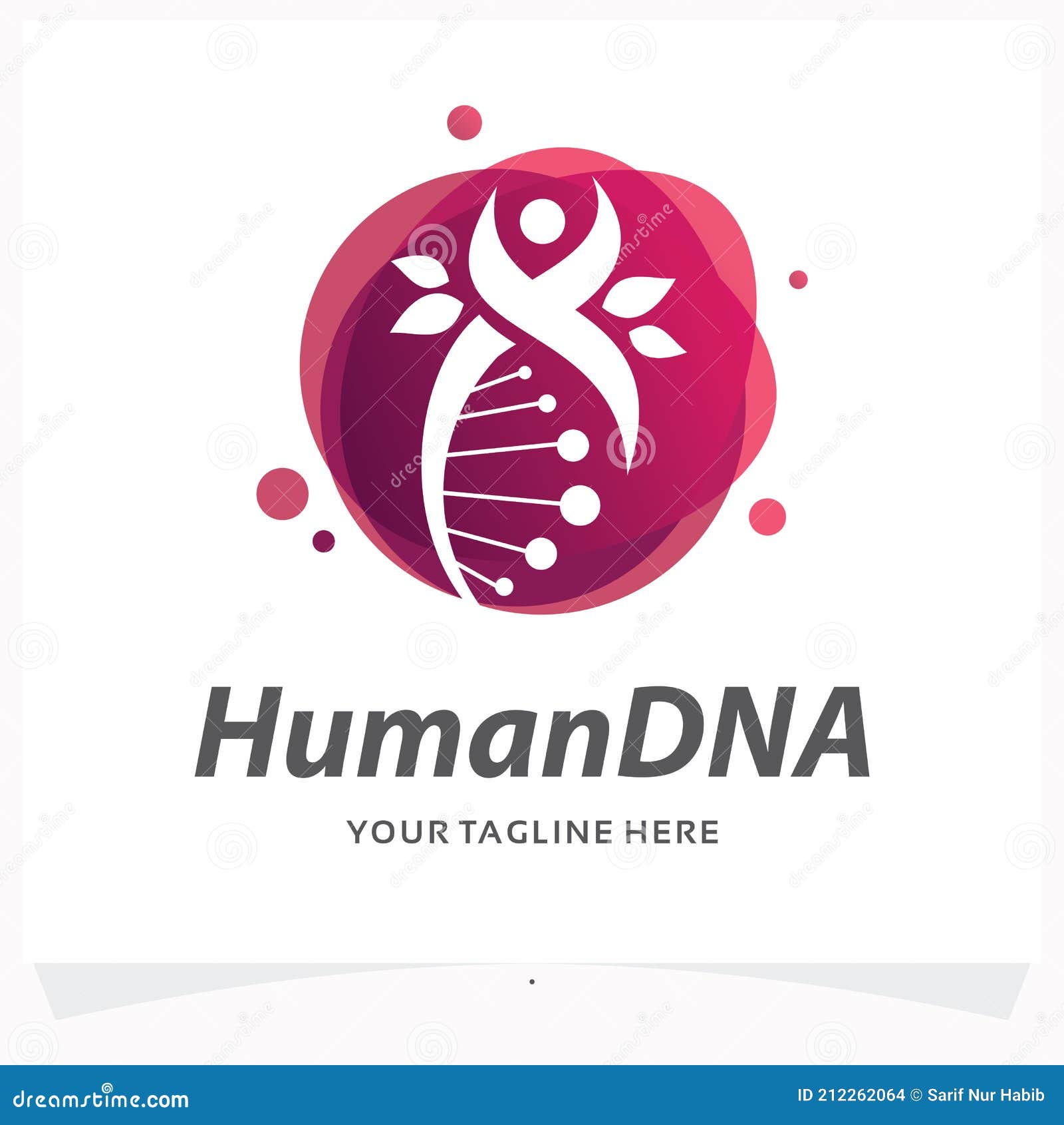 Human DNA Logo Design Template Stock Vector - Illustration of ...