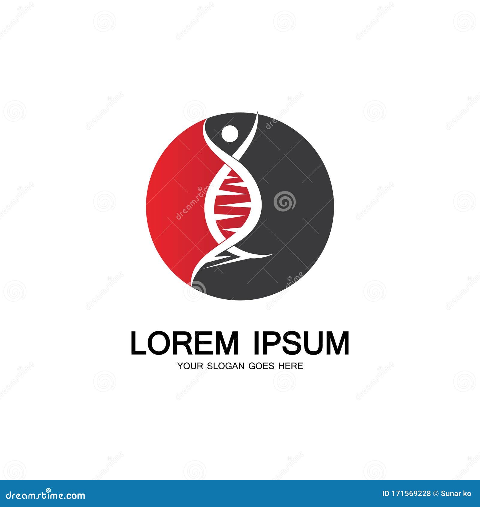 Human DNA Logo Icon Design-vector Stock Vector - Illustration of ...