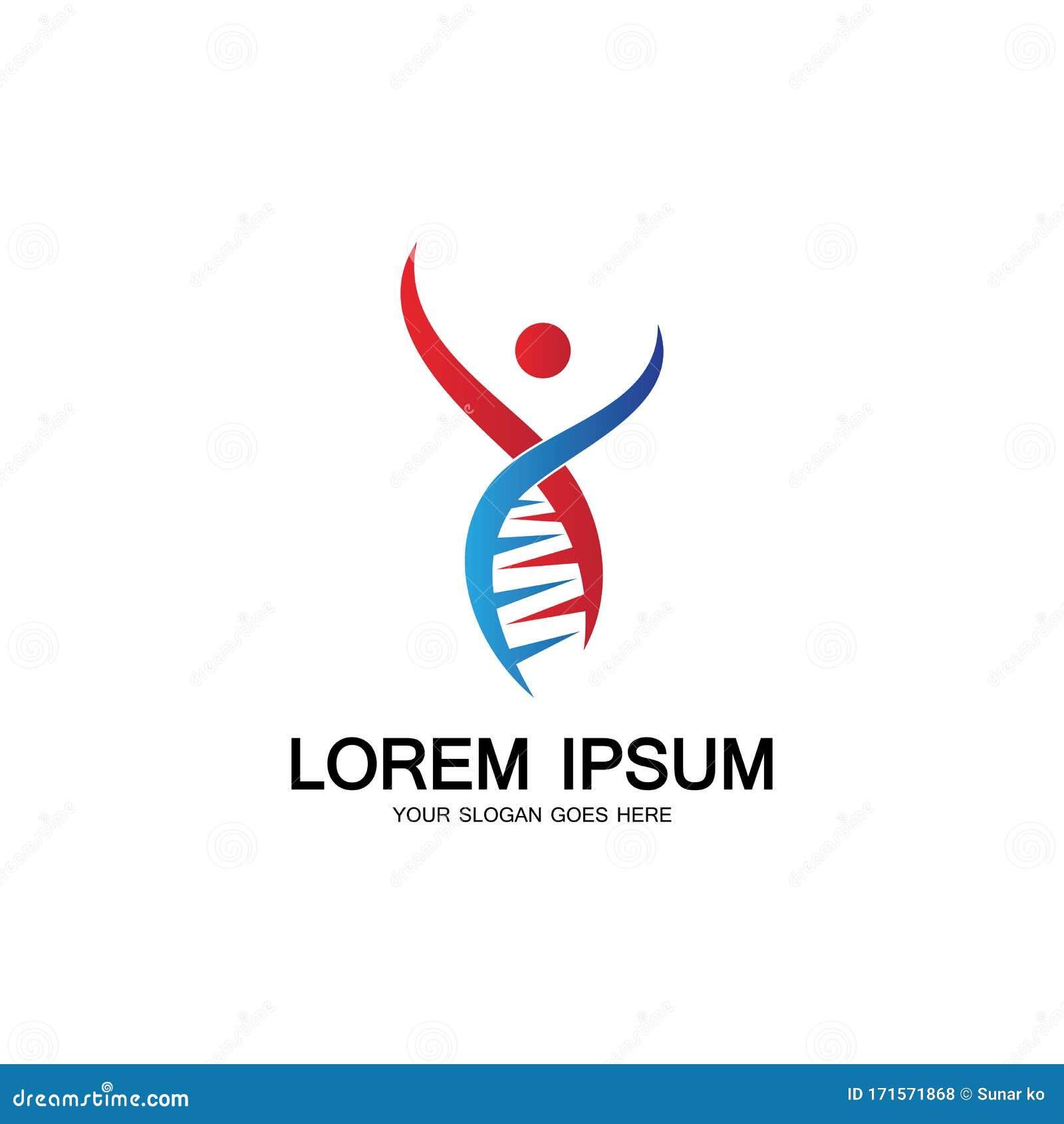 Human DNA Logo Icon Design-vector Stock Vector - Illustration of cell ...
