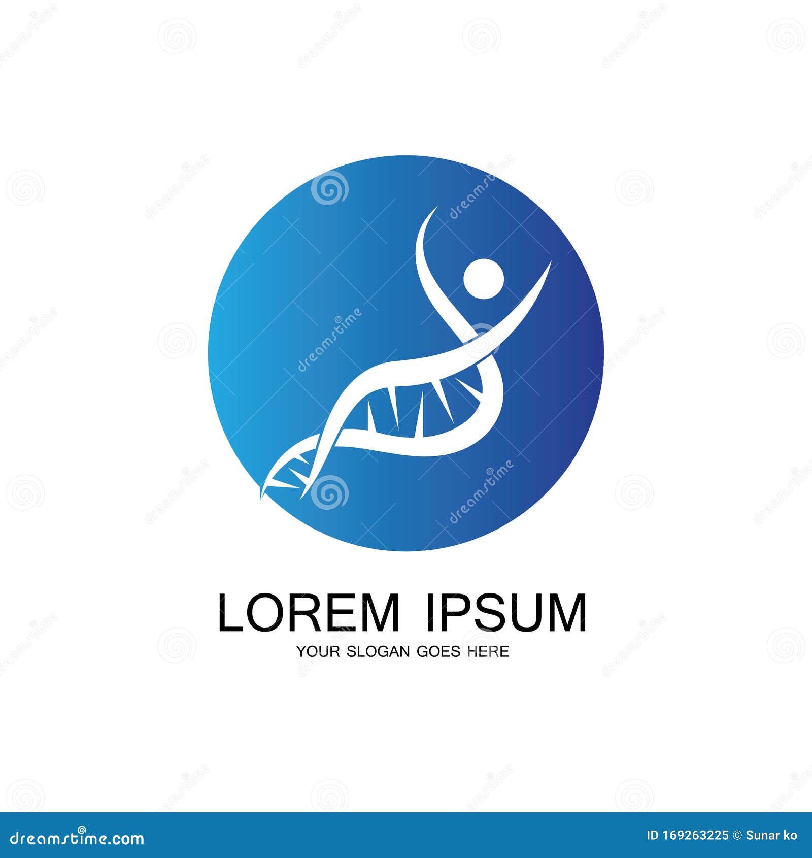 Human DNA Logo Icon Design-vector Stock Illustration - Illustration of ...