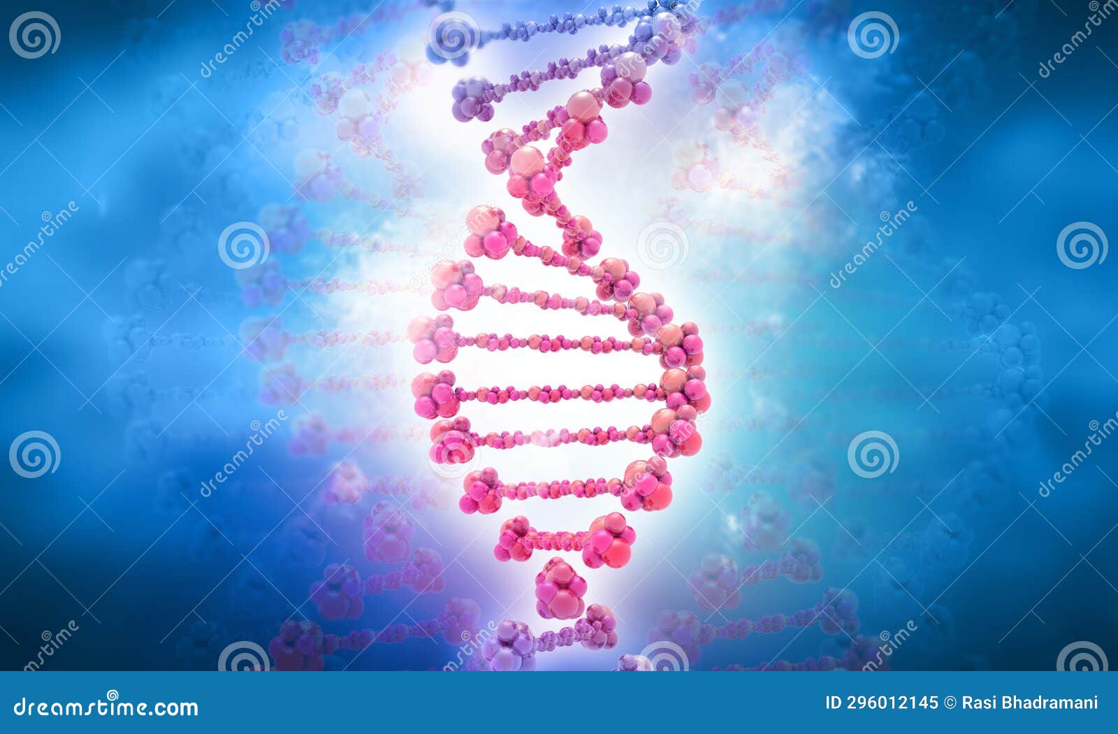 Human DNA with science stock illustration. Illustration of evolution ...