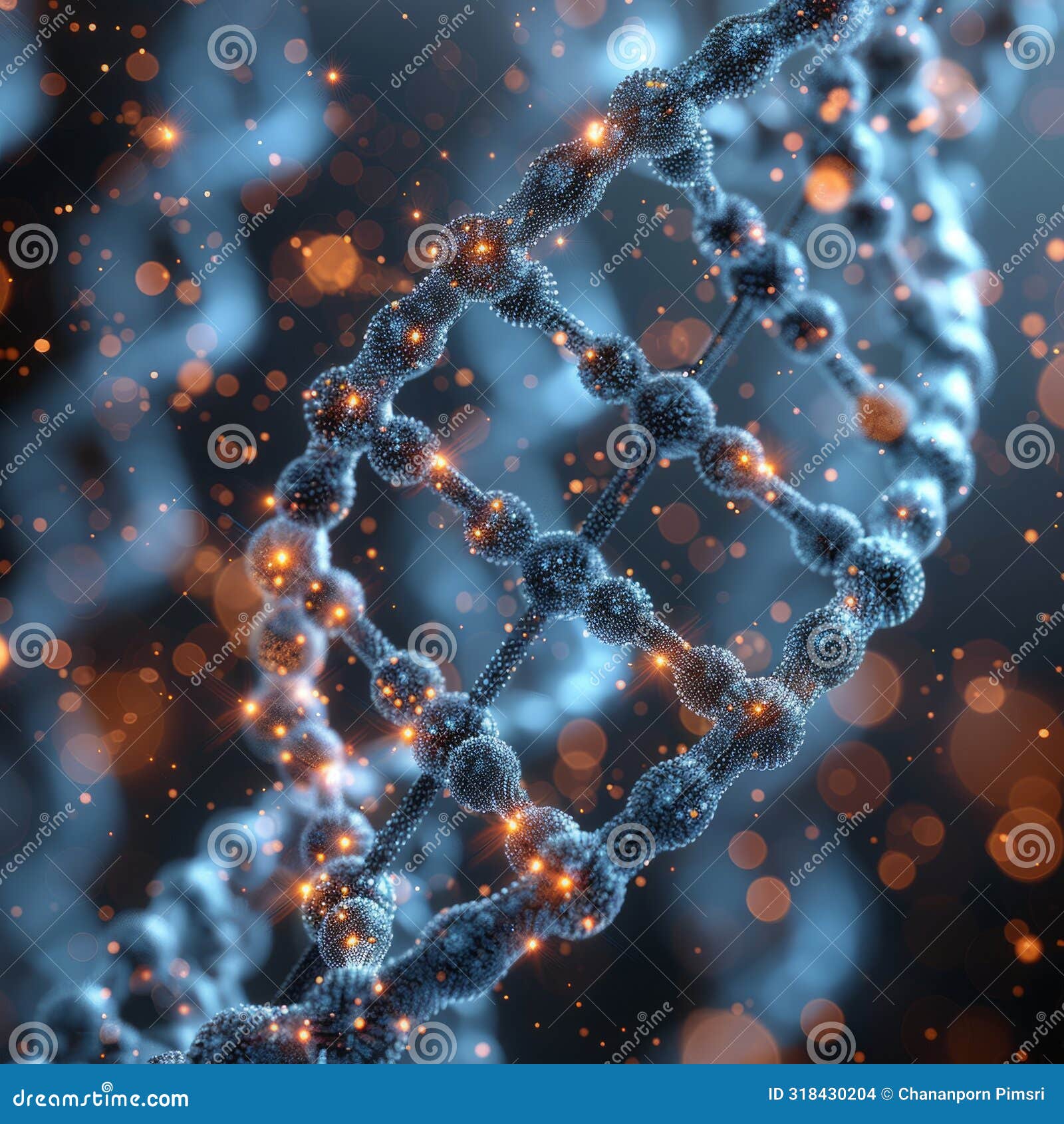 Human Dna Structure with Glass Helix Deoxyribonucleic Acid on ...
