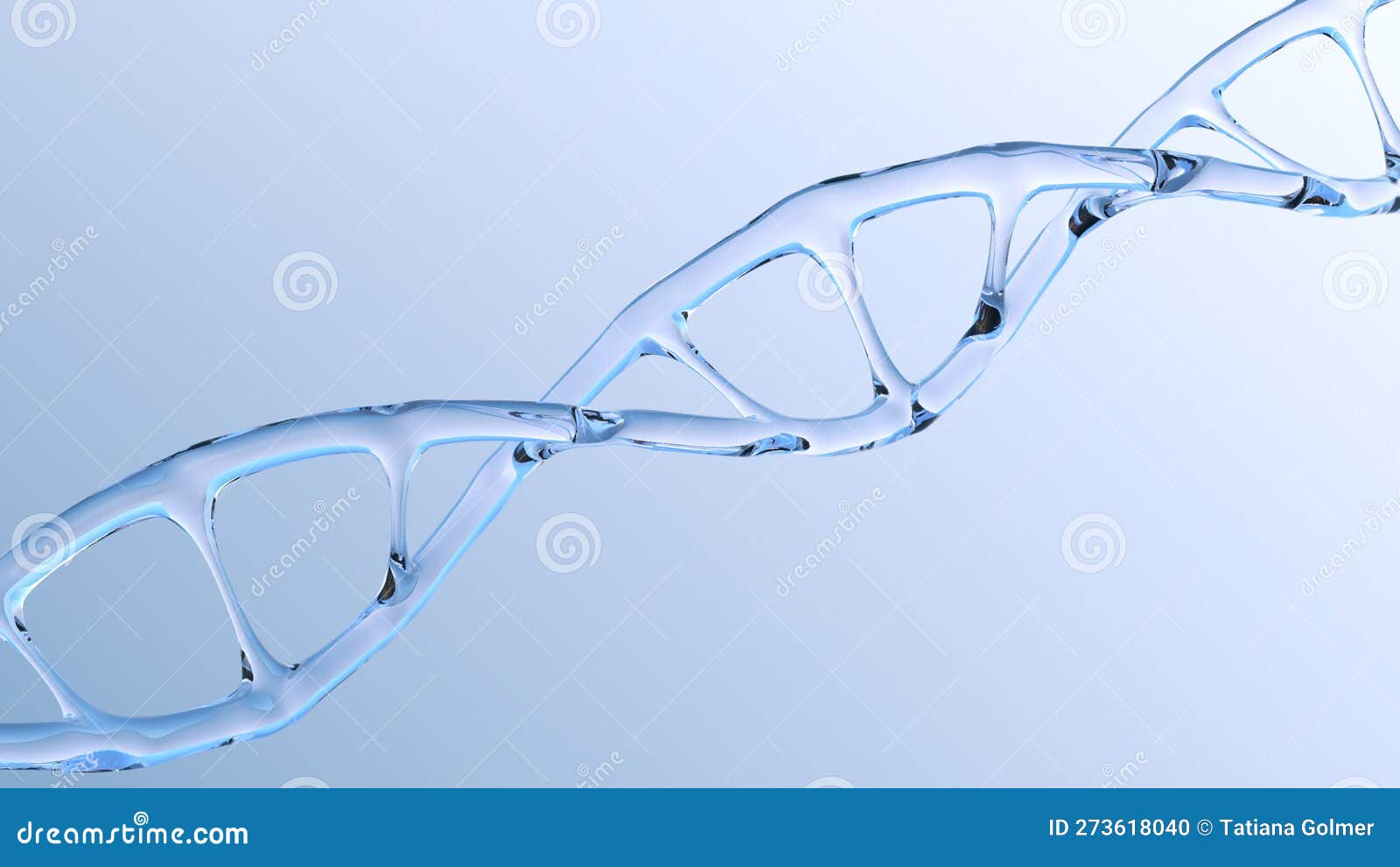 Human Dna Structure with Glass Helix, Deoxyribonucleic Acid on Blue ...