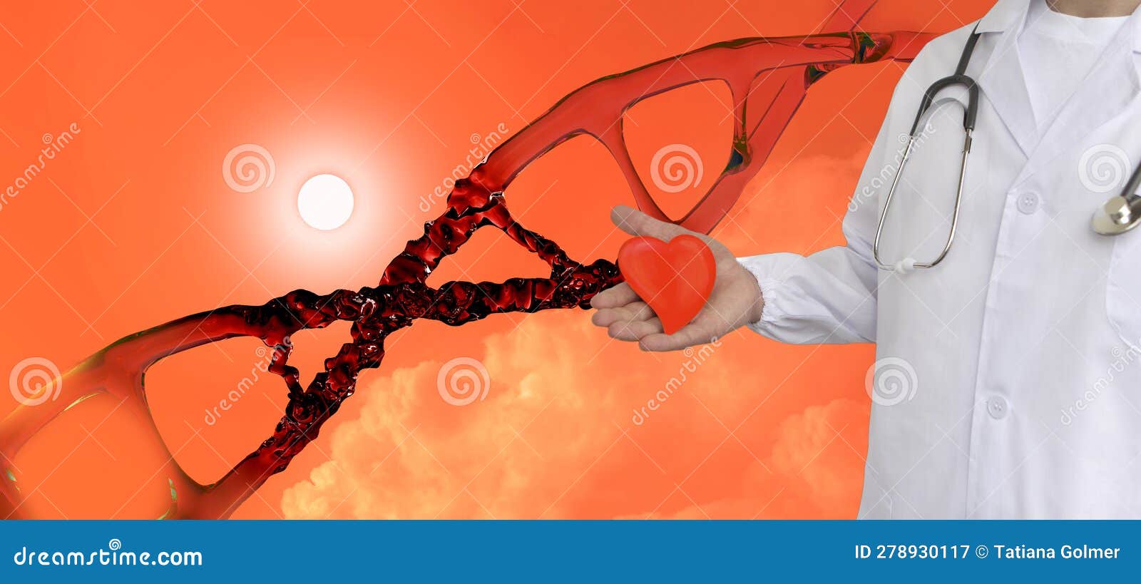 Human Dna Structure With Glass Helix Destroyed, Deoxyribonucleic Acid ...