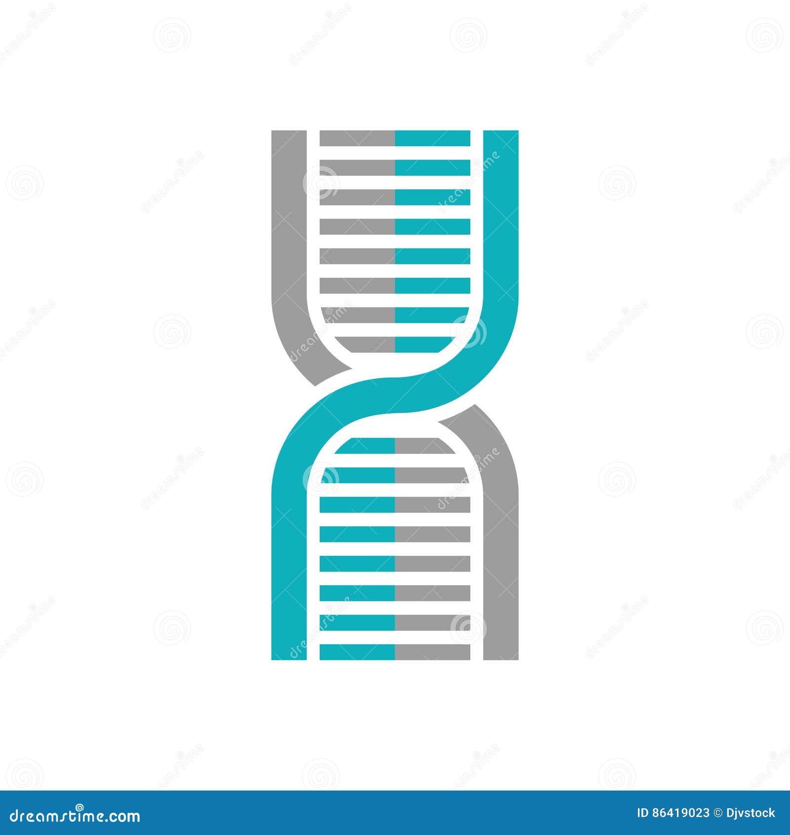 Human dna symbol stock illustration. Illustration of blue - 86419023
