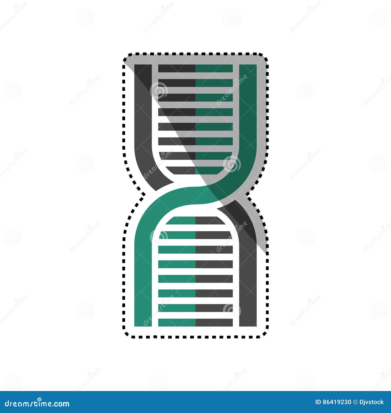 Human dna symbol stock illustration. Illustration of evolution - 86419230