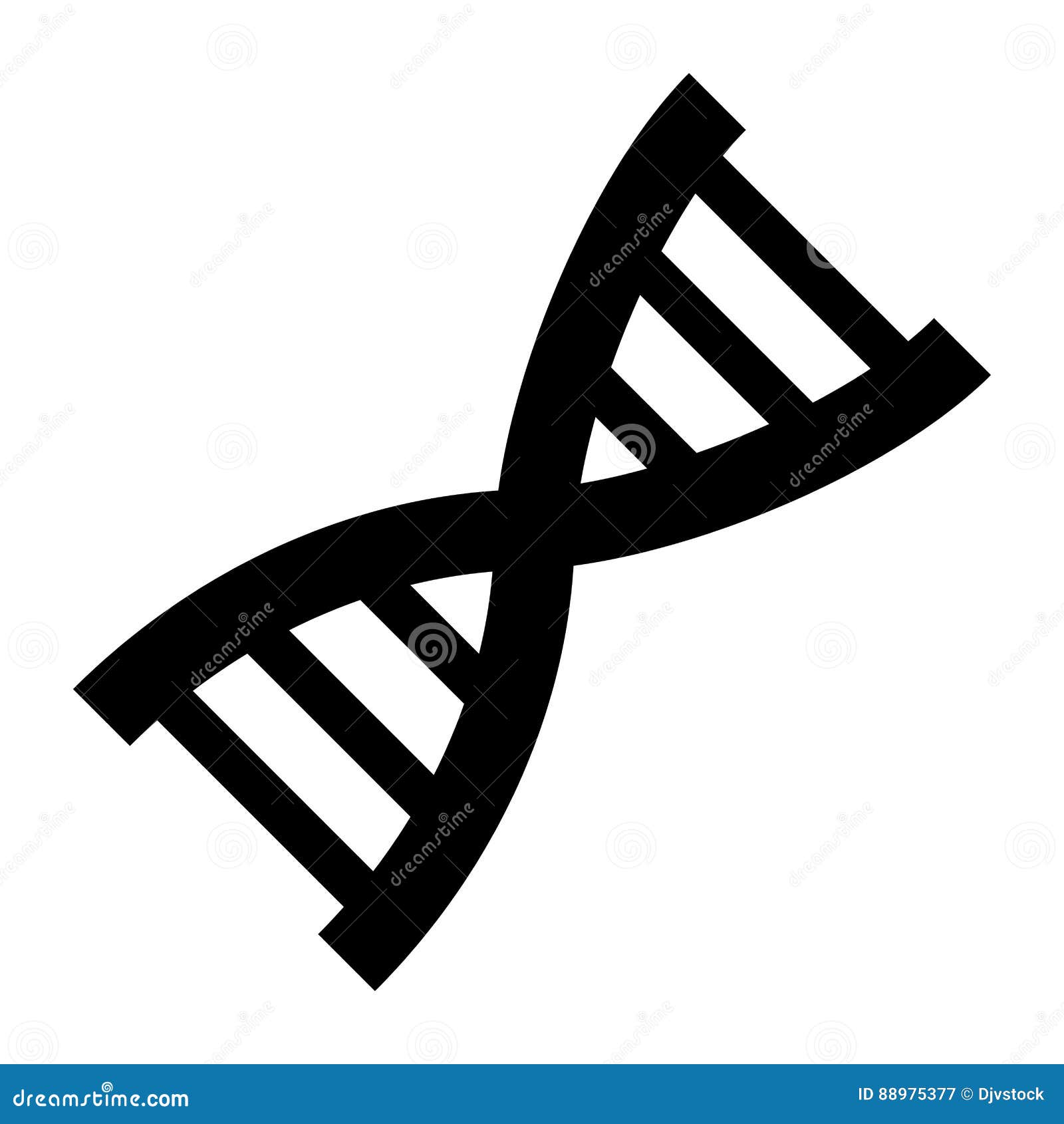 Human dna symbol stock illustration. Illustration of black - 88975377
