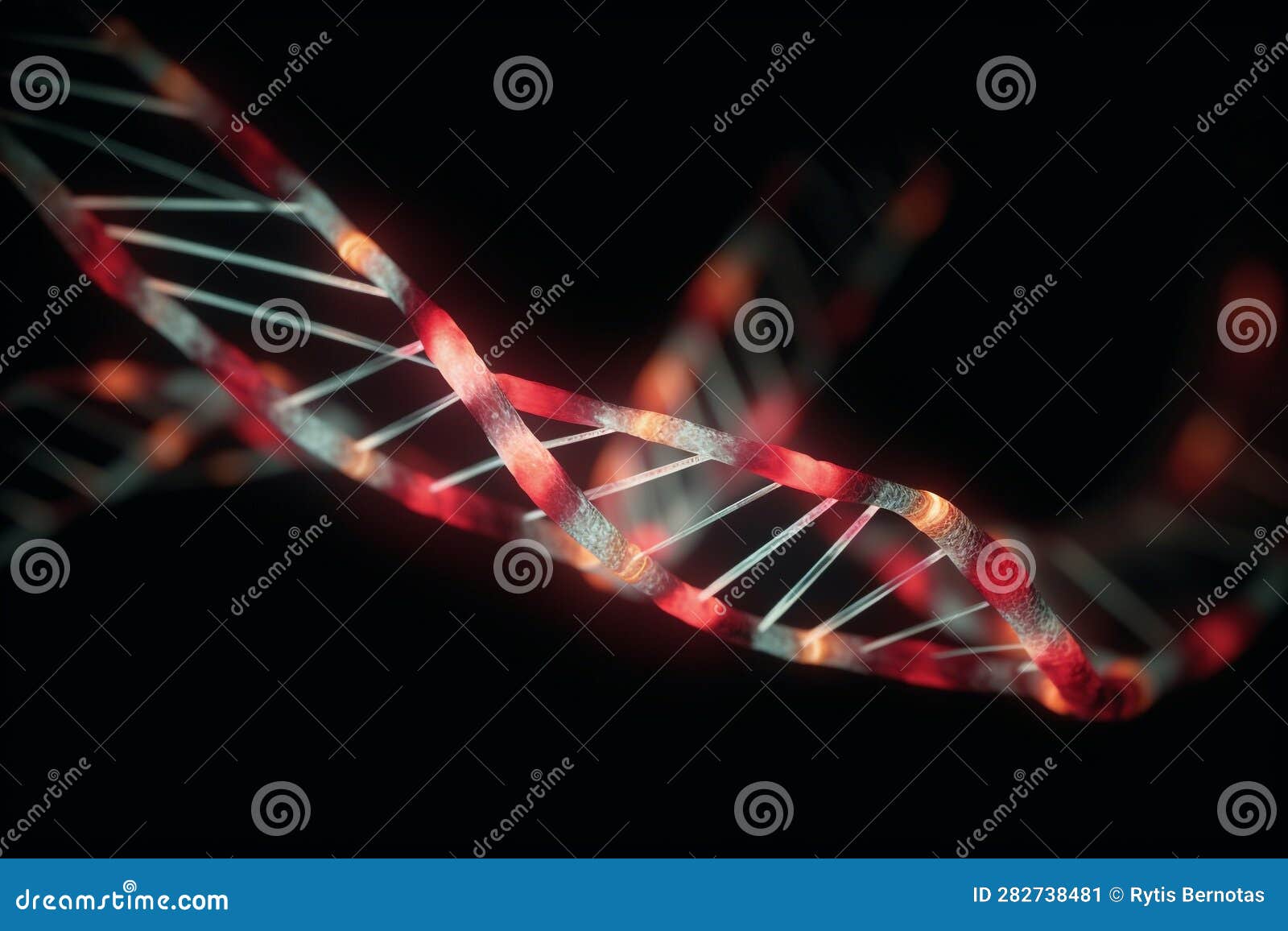 Human DNA Visible through Microscope. Generative AI Stock Illustration ...