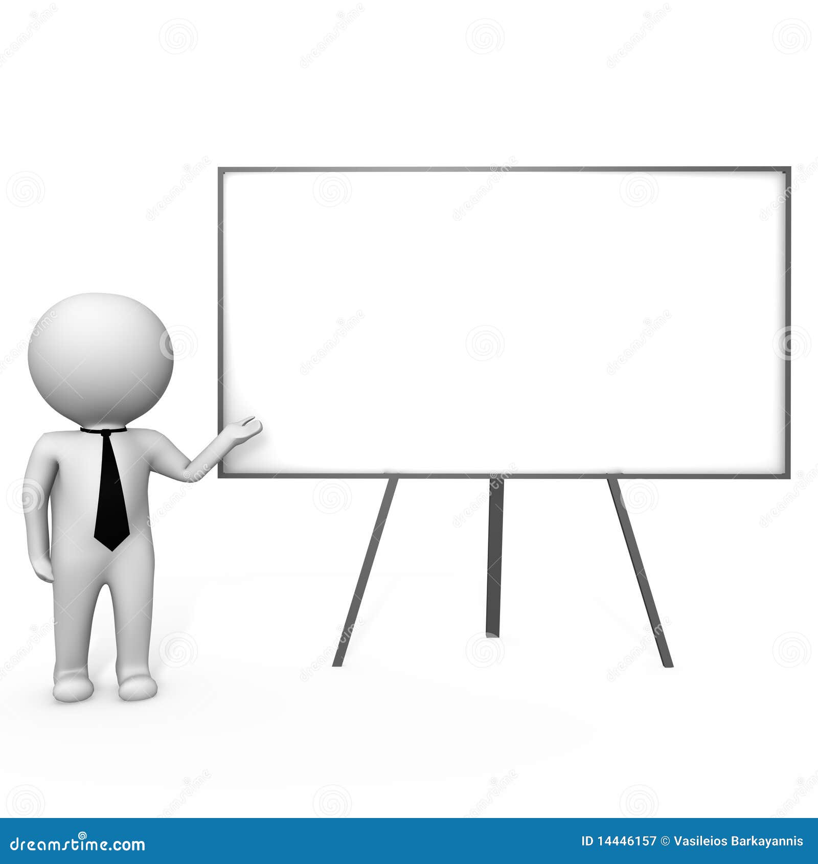 Human Doing a Presentation - a 3d Image Stock Illustration ...