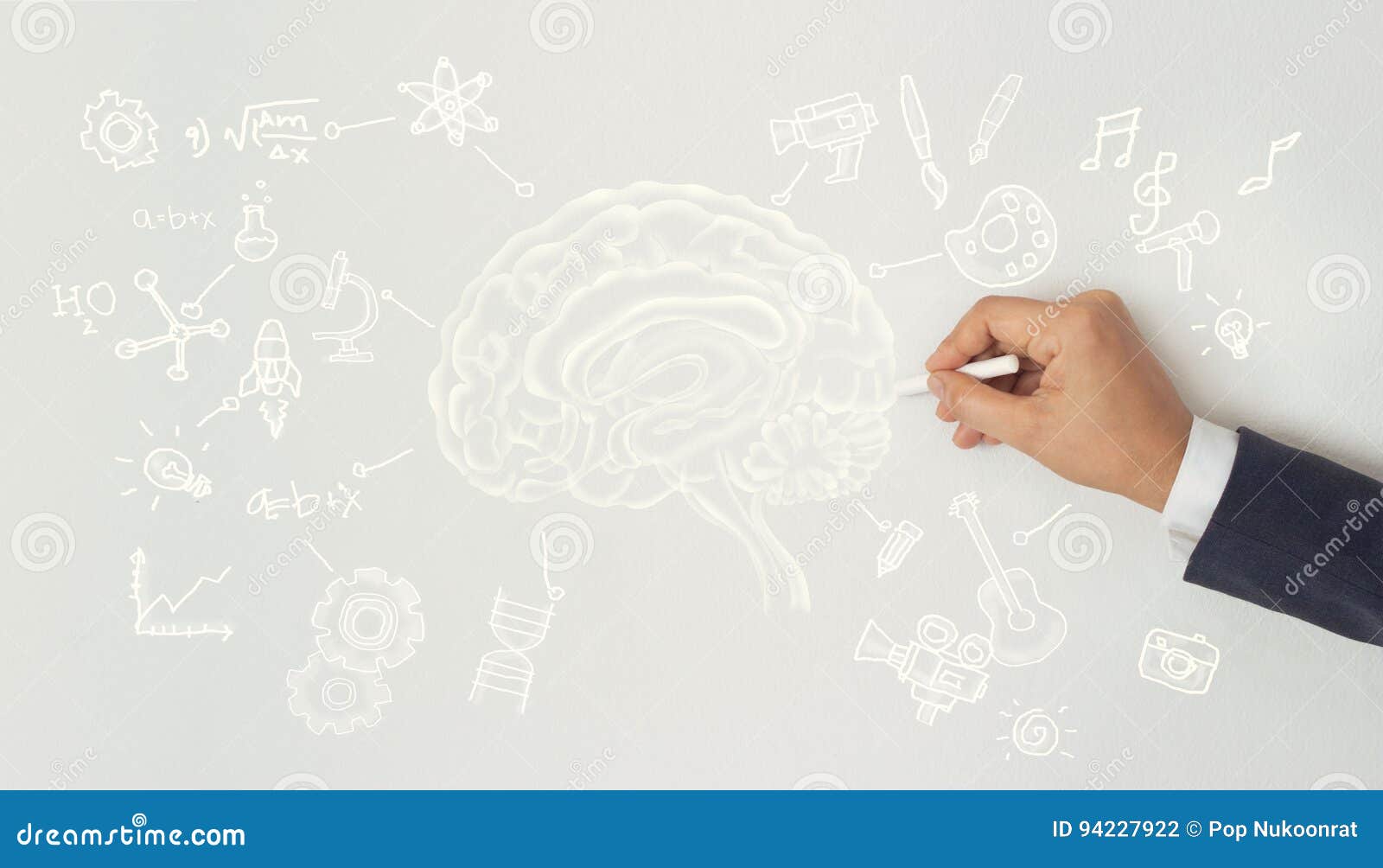 Human Drawing, Creative Brain Idea Concept, Sciences and Arts Stock ...